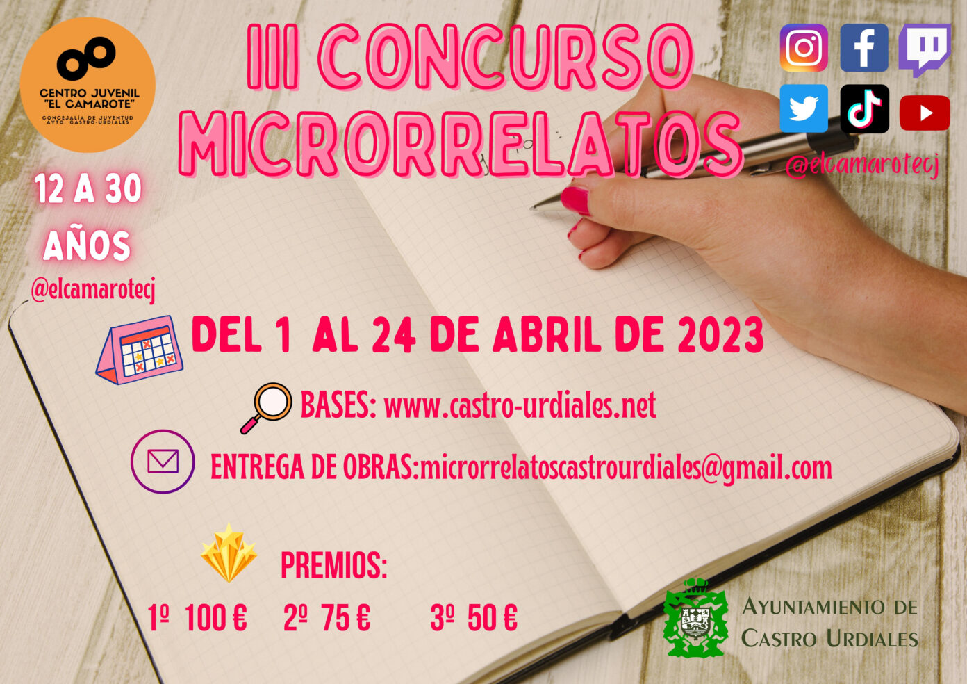 CONVOCADO EL III CONCURSO DE MICRORRELATOS PARA JÓVENES ENTRE 12 Y 30 AÑOS • Castro Punto Radio